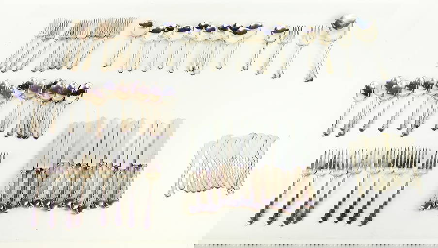 70 Pc. Alvin Sterling Silver Partial Flatware Set