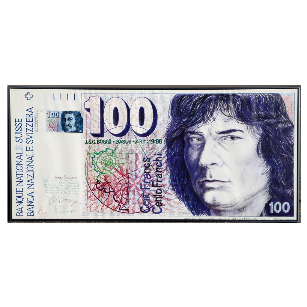 J.s.g. Boggs: 100 Swiss Francs Exhibition Poster Auction