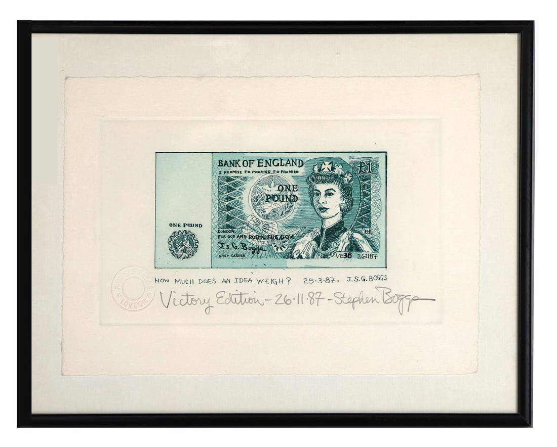 J.s.g. Boggs: One Pound "boggs Note" Engraving Auction