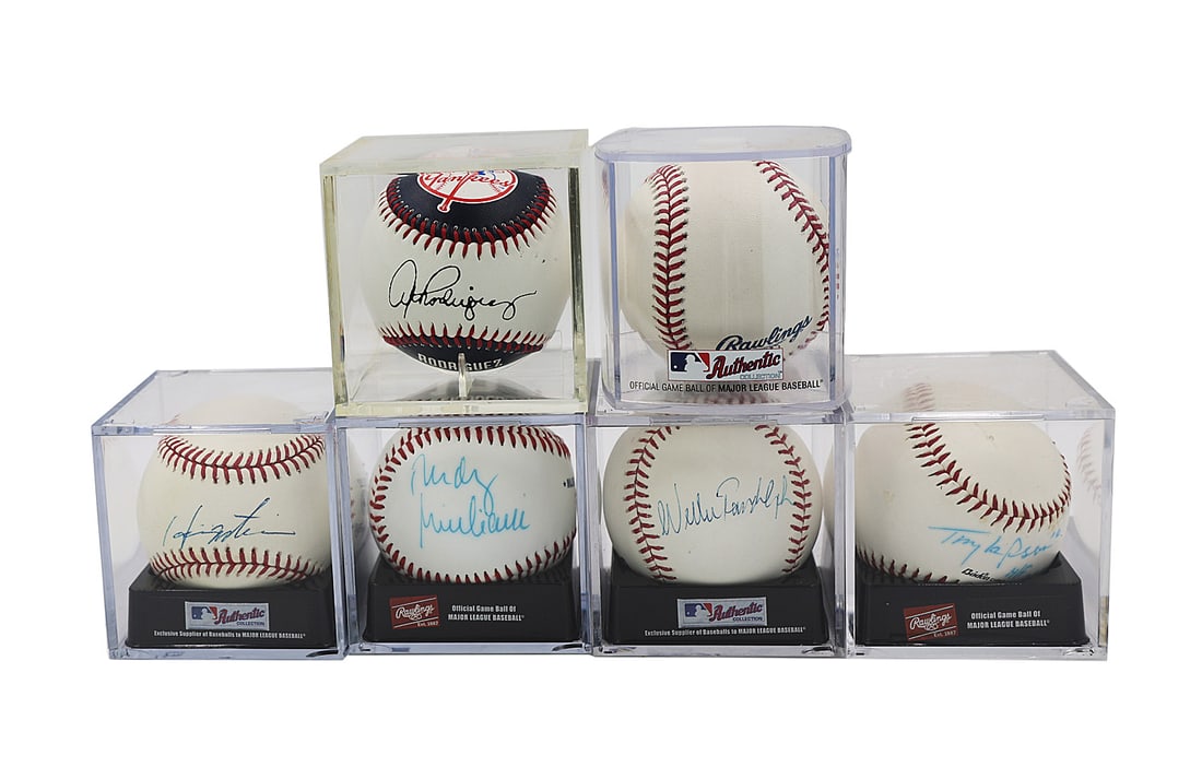Group Of Six Signed Baseballs Auction