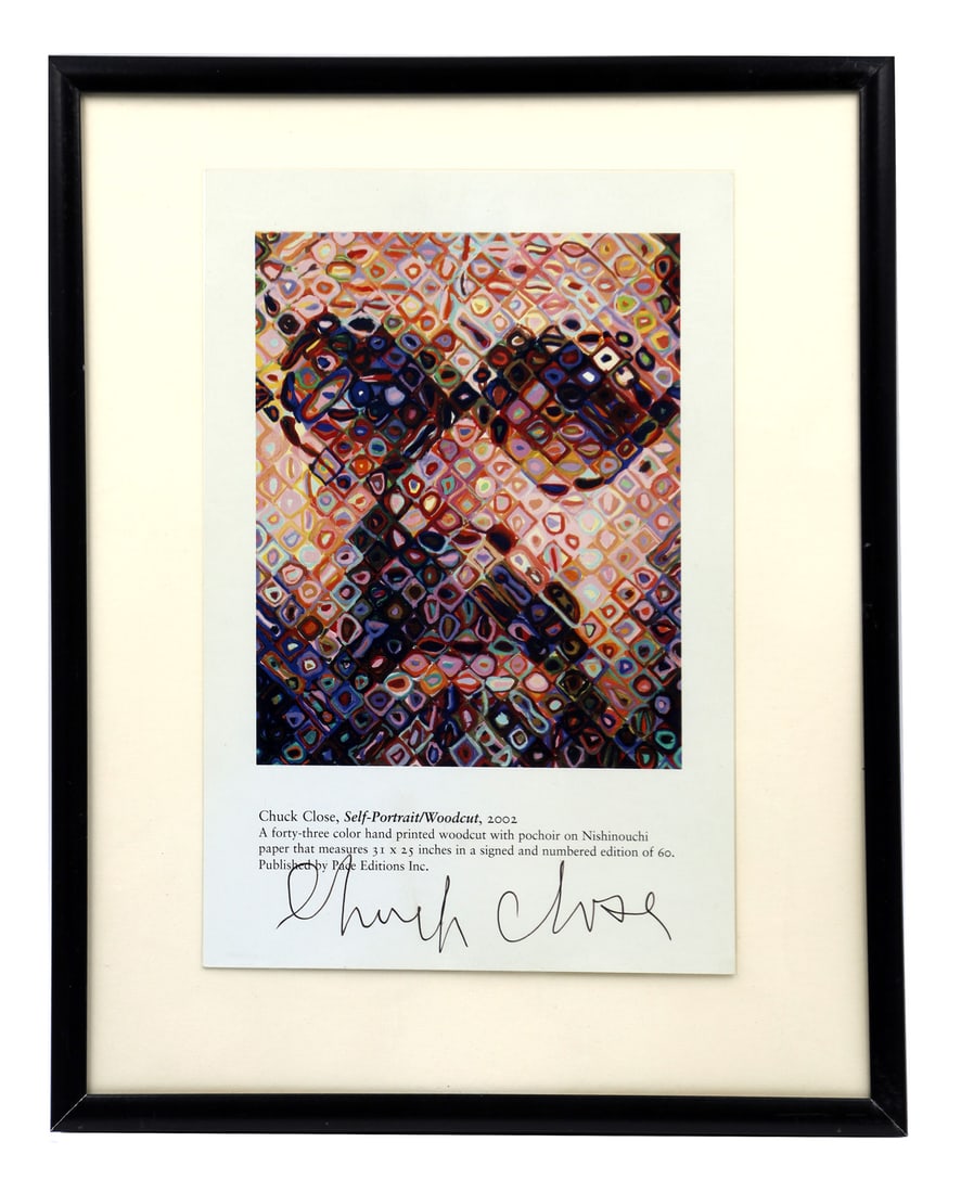 Chuck Close Autograph Auction