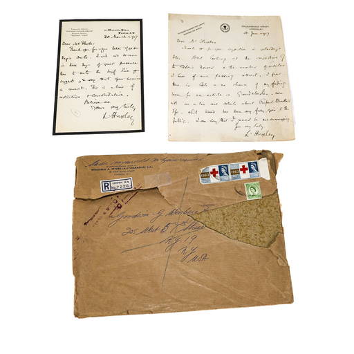 Leonard Huxley: Two Hand Written Letters