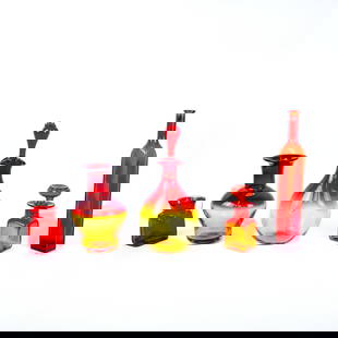 Blenko Vintage American Art Glass Vessels (5) Auction