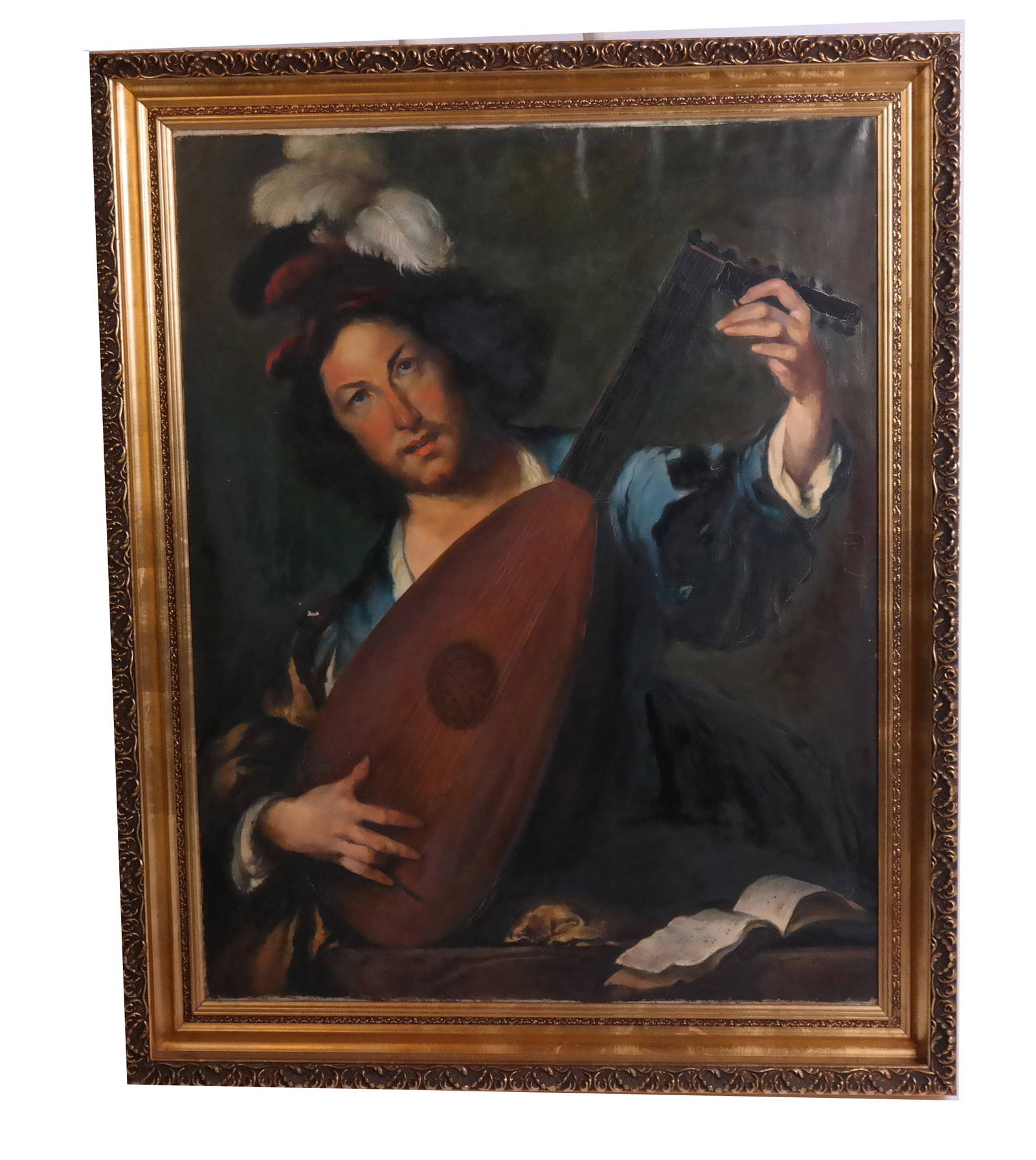 Man With Mandolin - Oil Painting Auction
