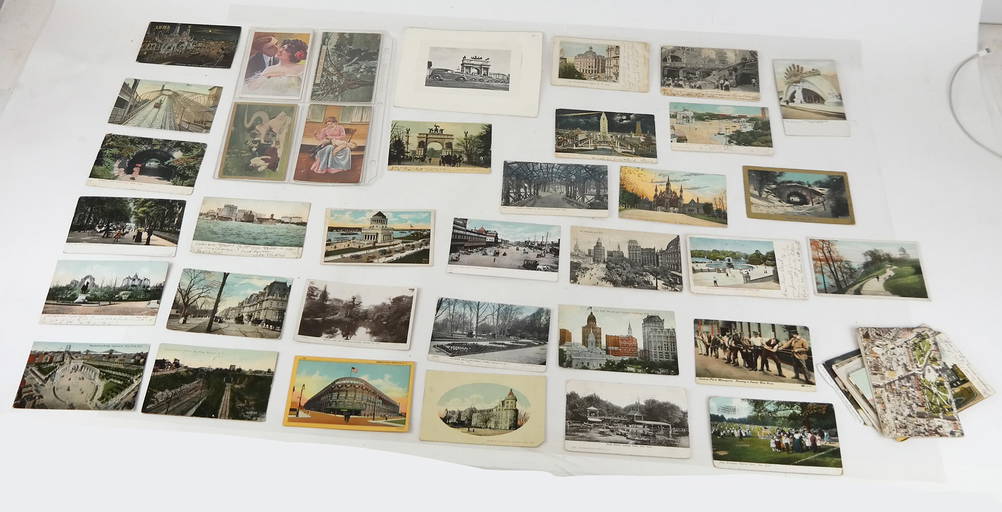 Large Collection Of Antique Nyc Postcards