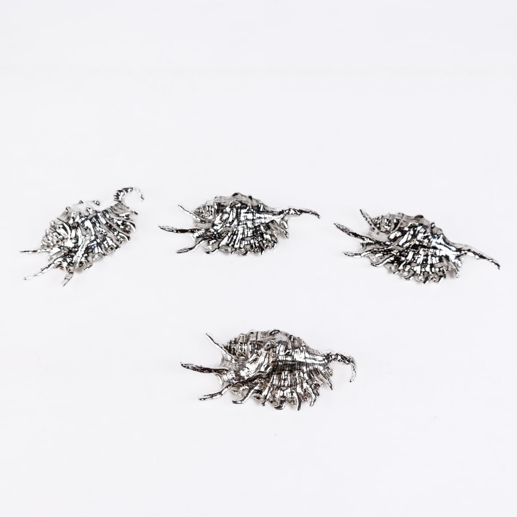 4 Christofle Conch Shell-form Card Holders Auction