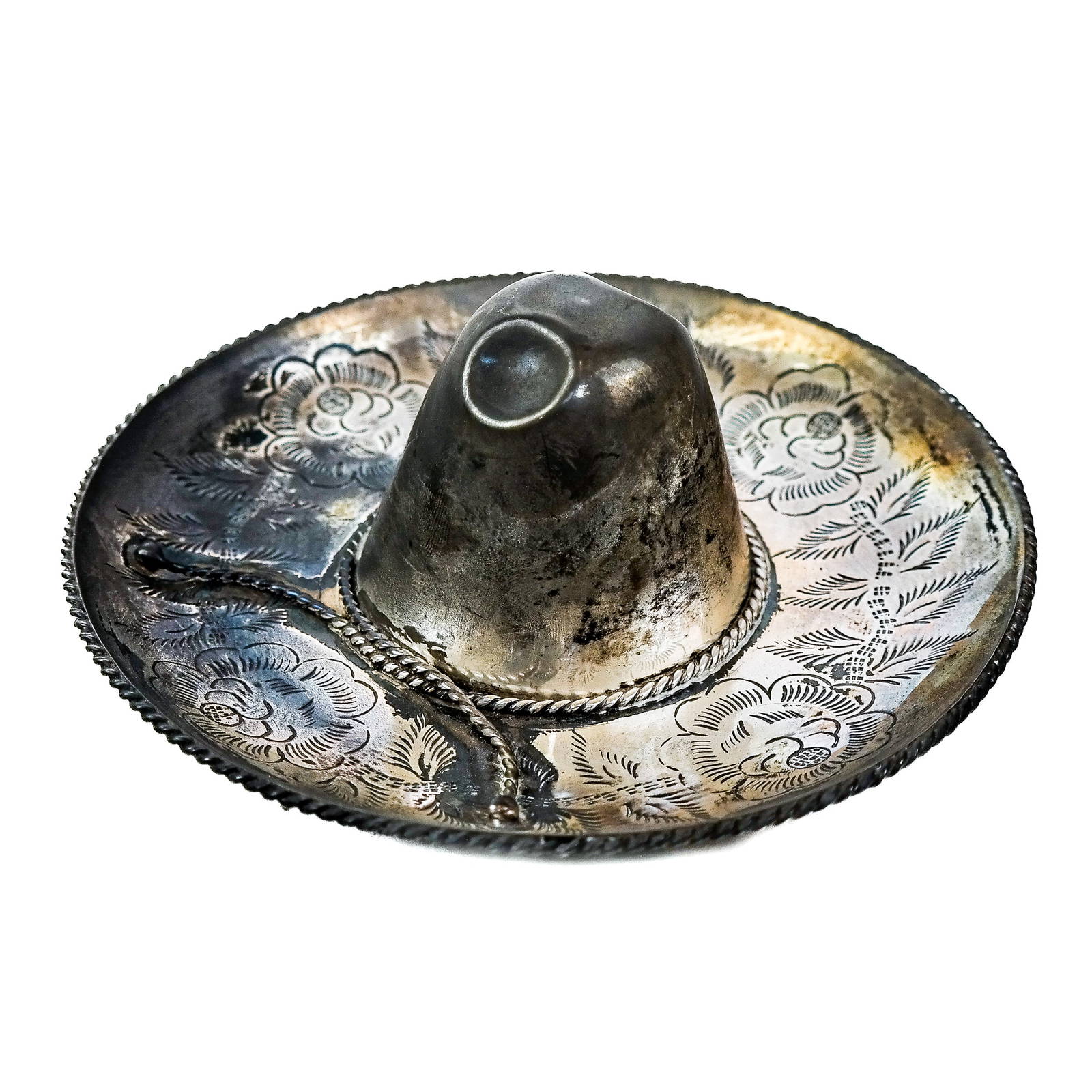 .925 Sterling Silver Sombrero-form Trinket Dish Auction