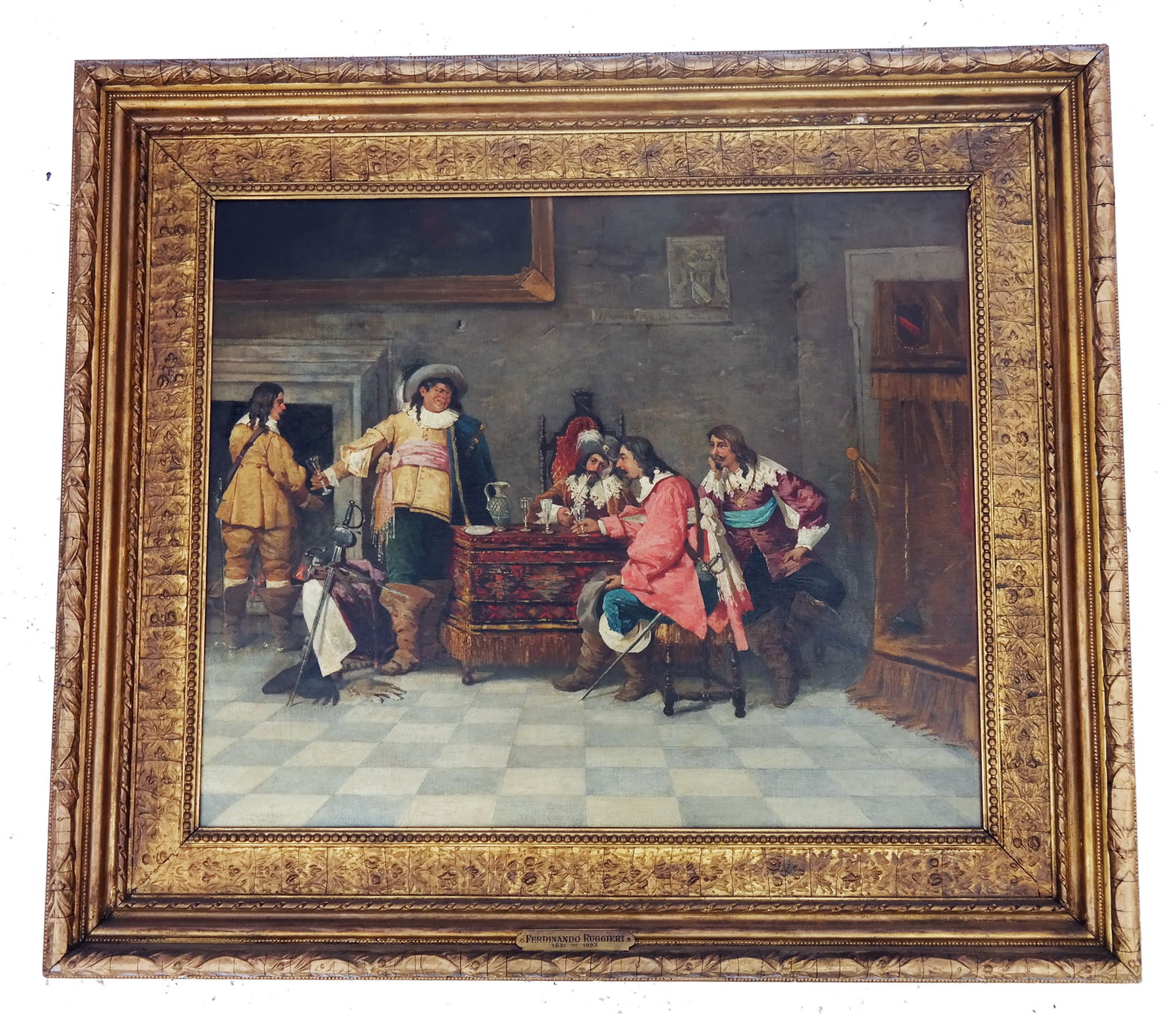 Old Masters Style Dutch Interior Scene, Oil/canvas Auction