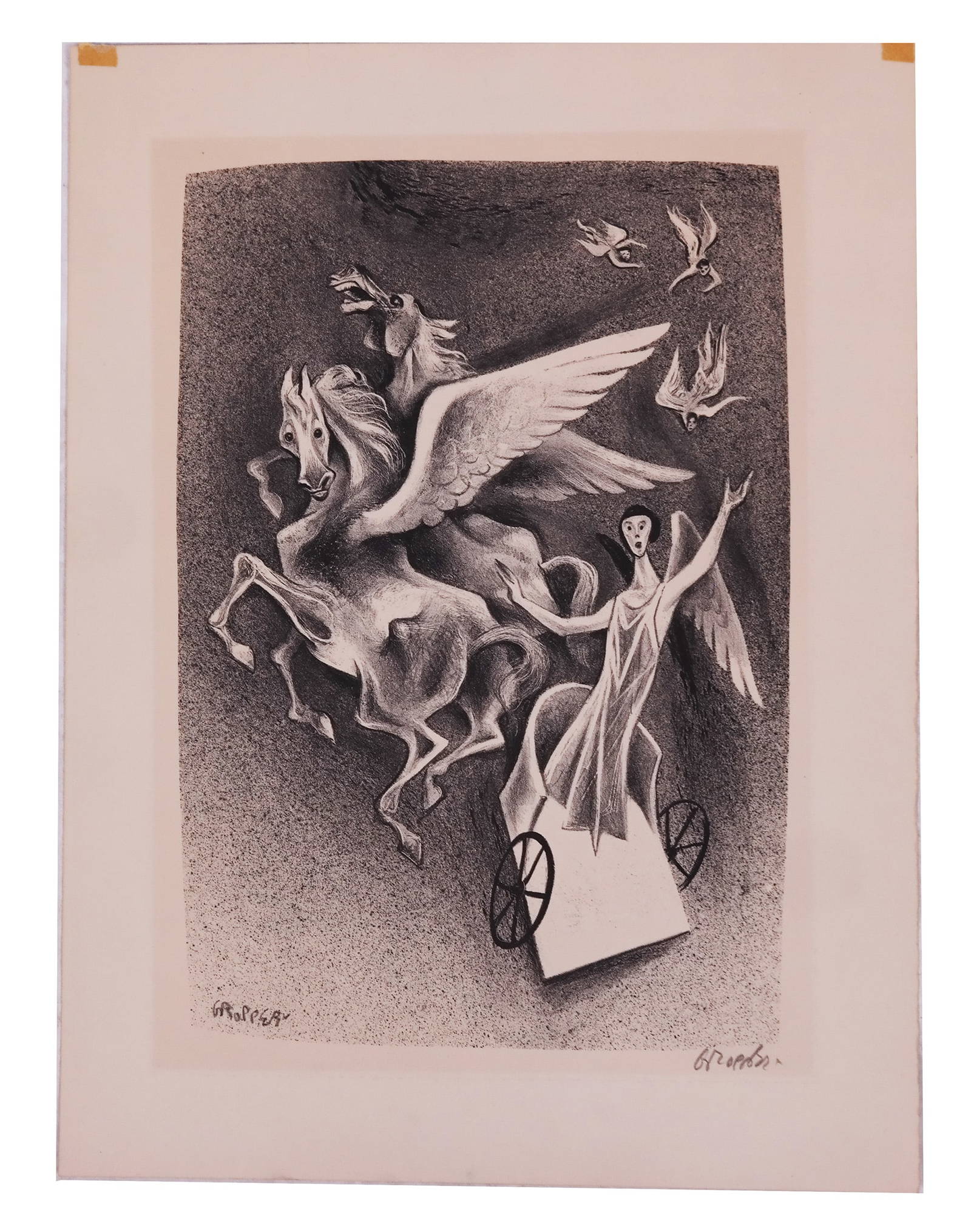 William Gropper: Angel - Lithograph Auction