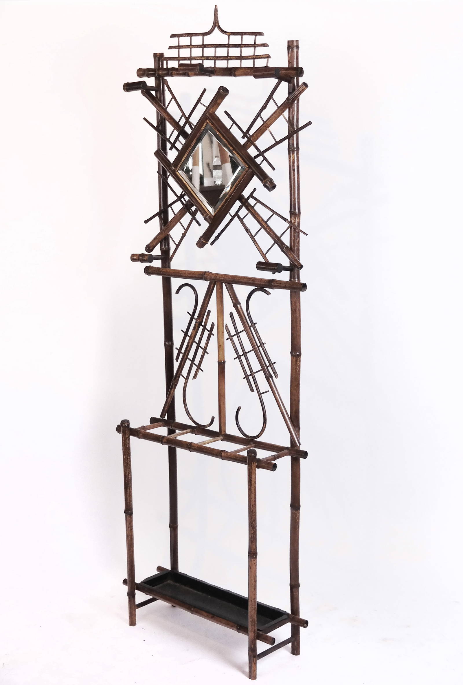 Victorian Bamboo Hall Tree Auction