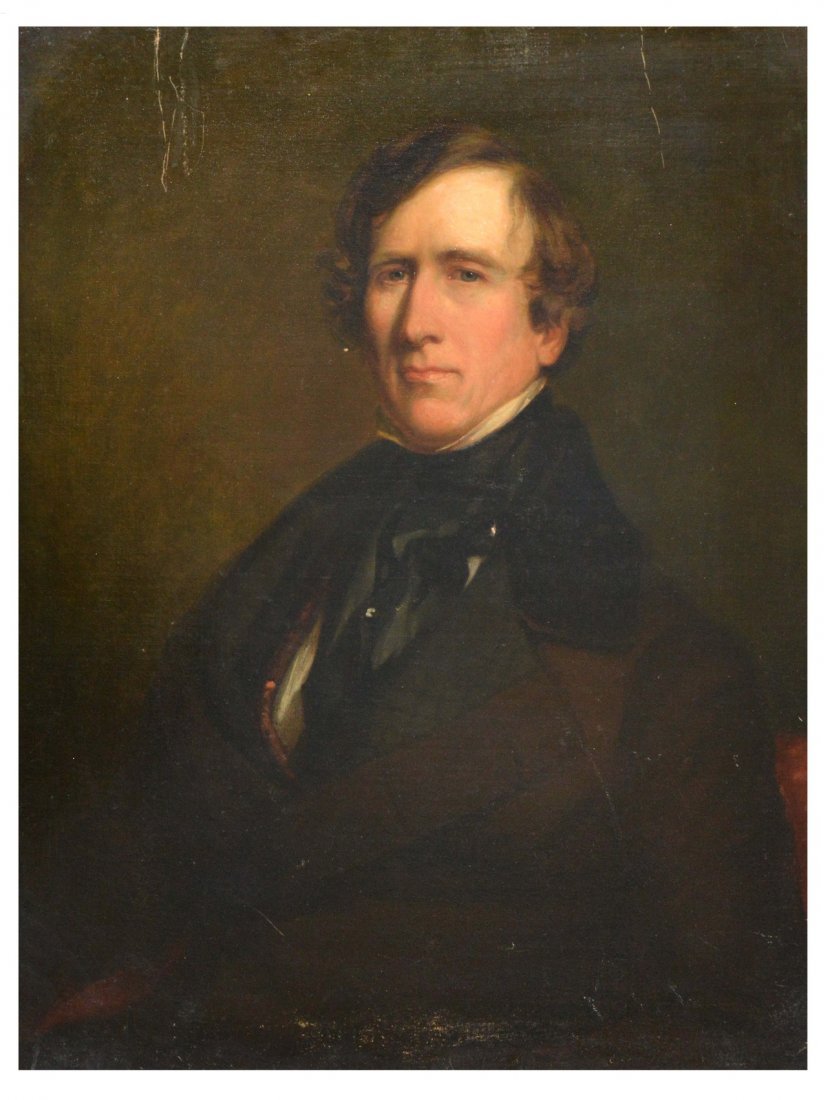 417: Oil on Canvas Portrait - President Franklin Pierce