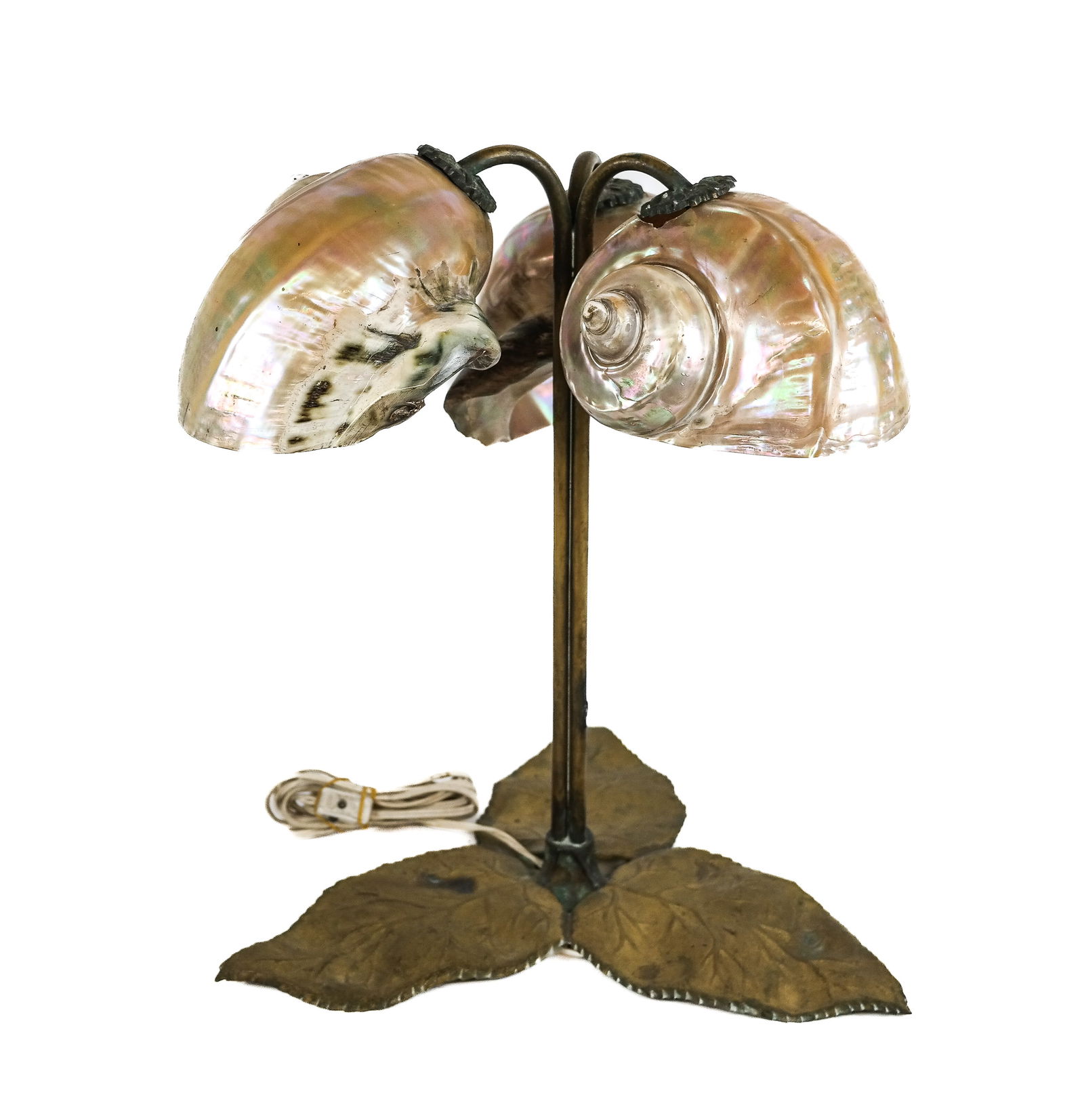 Art Nouveau Gilt Metal And Nautilus Shell Lamp Auction