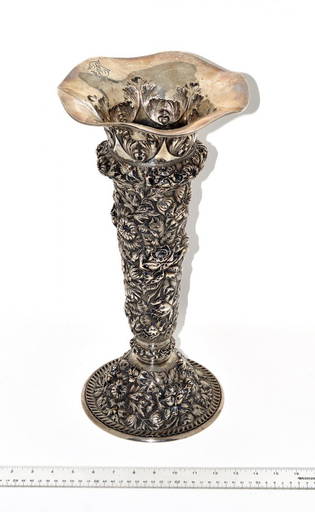 Stieff Silver Repousse Vase