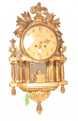 Gilded Wall Clock