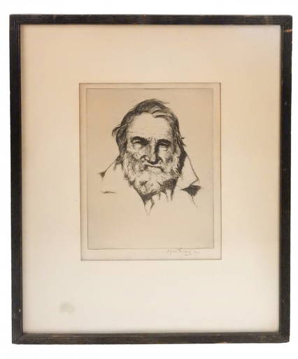 Alfred Feinberg, Etching Man With Beard