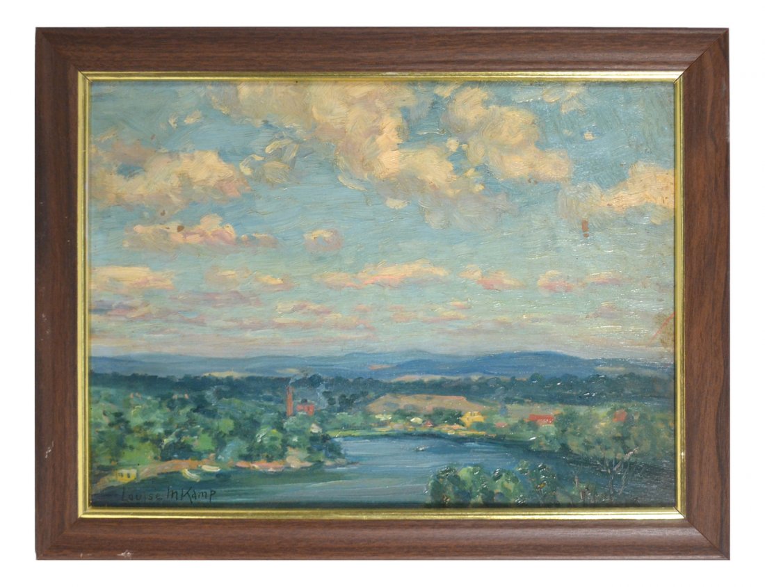 Louis M. Kamp, Oil on Board, Landscape