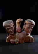 Edgar Tolson Carved Wood Adam and Eve - Oct 08, 2022 | Ledbetter Folk ...