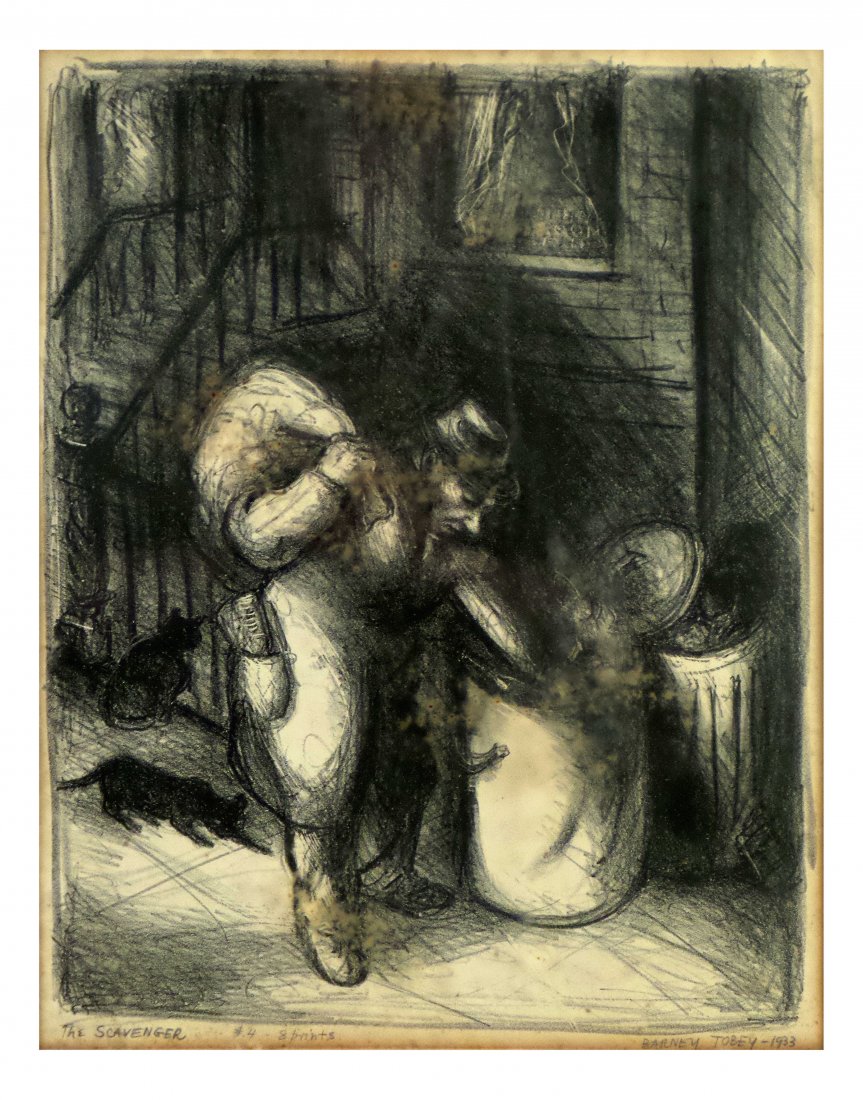 Barney Tobey Lithograph, The Scavenger