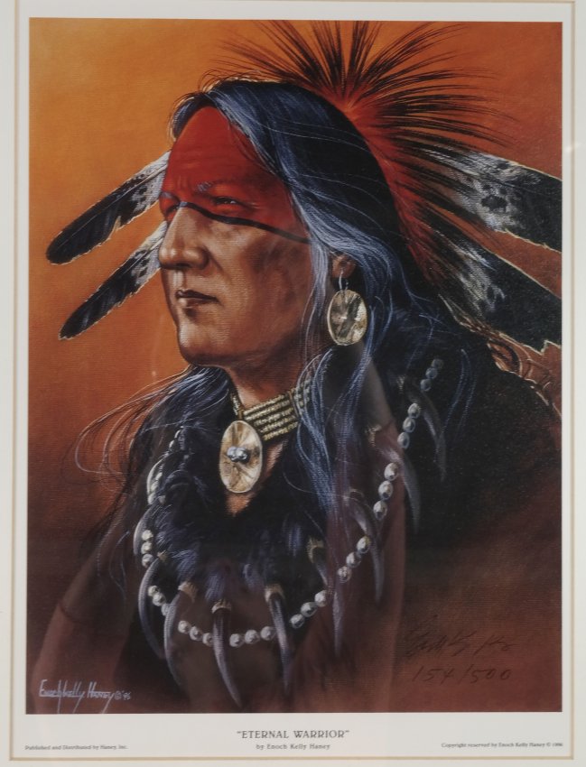 Enoch Kelly Haney, 2 Warrior Prints : Lot 733