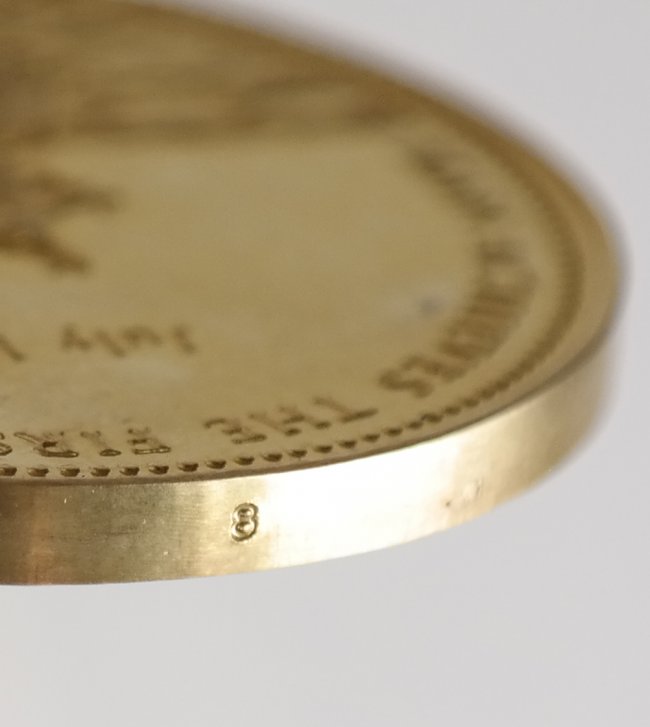 Two U.S. 1969 Apollo XI Gold Medals : Lot 17