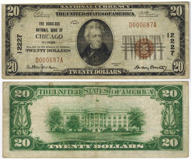 U.s. 1929 $20 National Bank Note