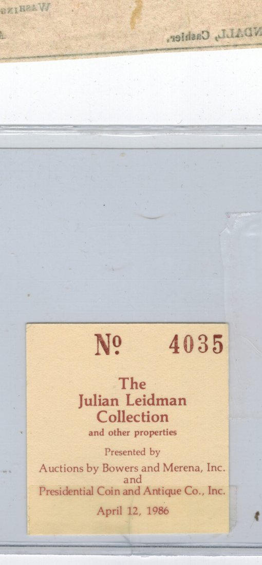 The Glory Bank 1834 $20 Satirical Note