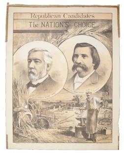 1884 Political Poster For Republican Candidates