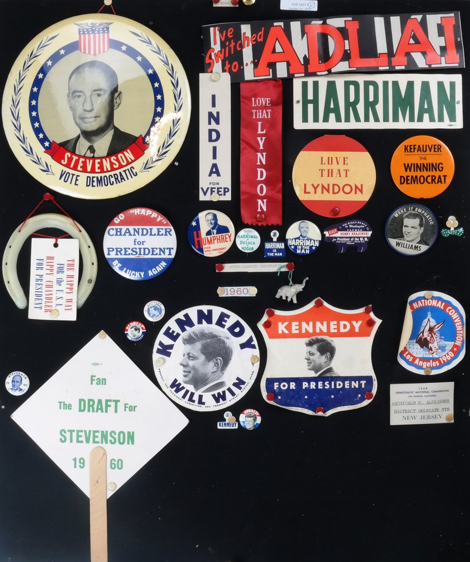 1956 And 1960 Presidential Campaigns Display