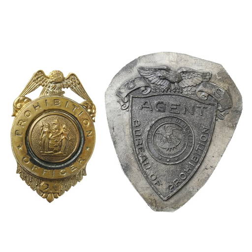Pair Of Prohibition Agent Badges.