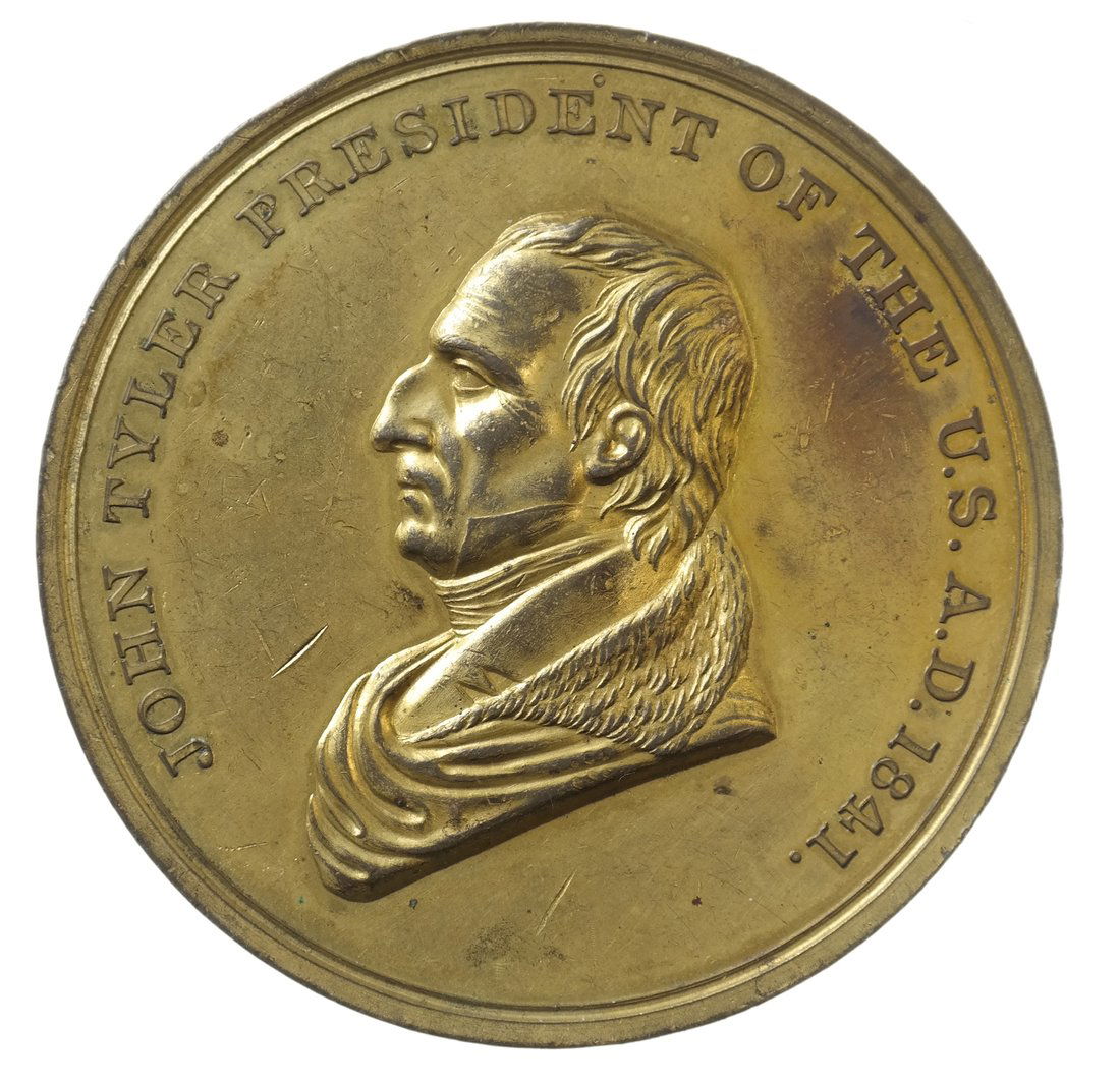 John Tyler Inaugural Medal, 1841. Julian PR-9.