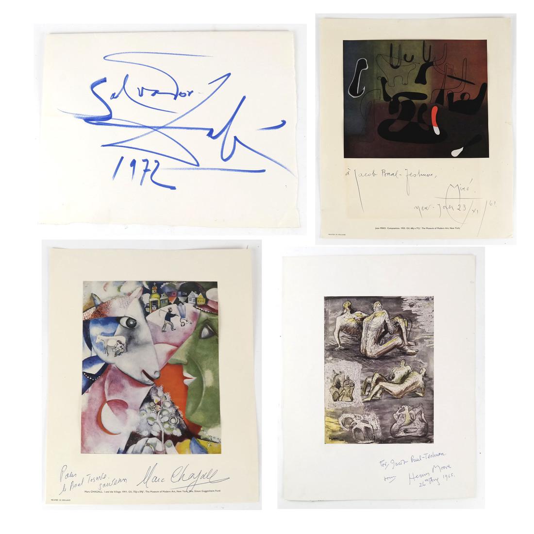 Three Artists Signed Offset Lithographs Together With A
