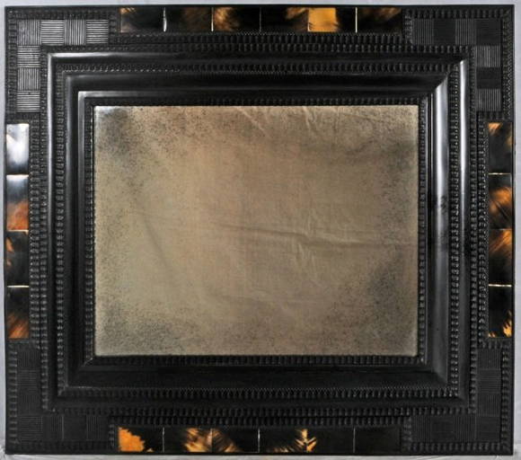 Black & Bone Framed Mirror. Smokey Glass Mirror.