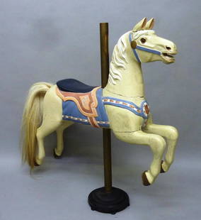 Cherokee Totem Pole, Hand Painted Carousel Horse+