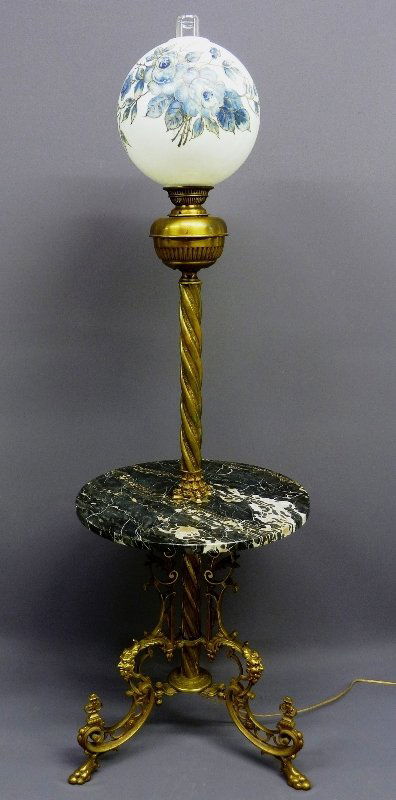 Solid Bronze Oil Organ Lamp With Northwind Faces O