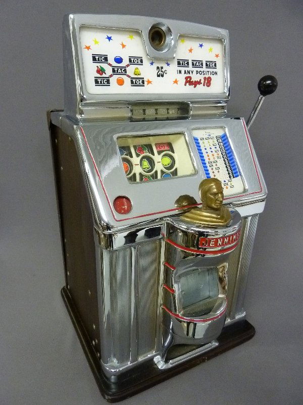 Circa 1940's Jennings Governor 25 Cent Slot Machine Tic