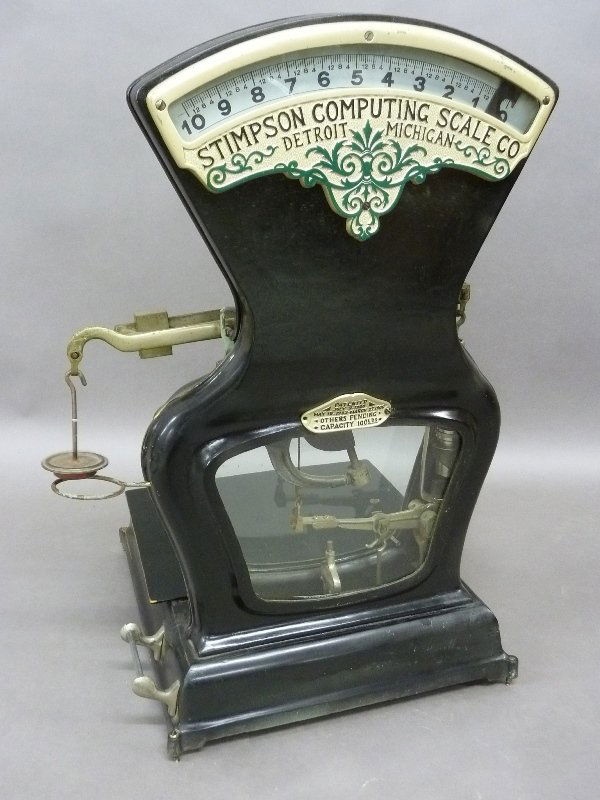 Signed "Stimpson Computing Scale Co. Detroit Michigan"