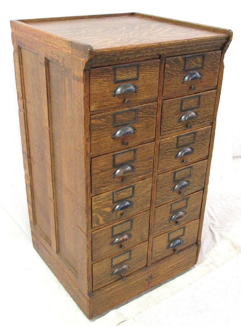 Oak 12 Drawer File Cabinet - Oct 28, 2017 | Martin Auction Co. in IL