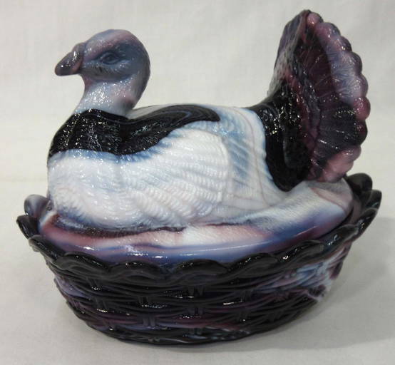 Purple Slag Turkey Covered Dish