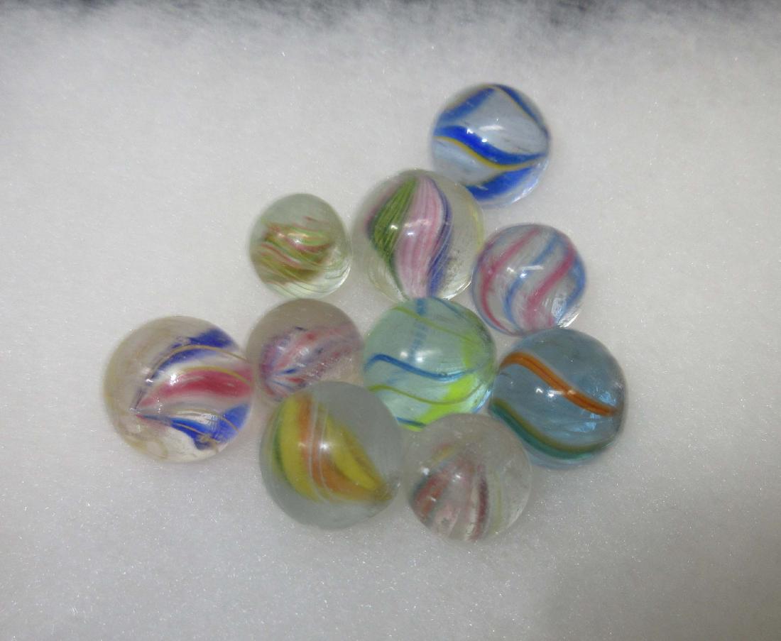 10 Hand Made German Swirl Marbles