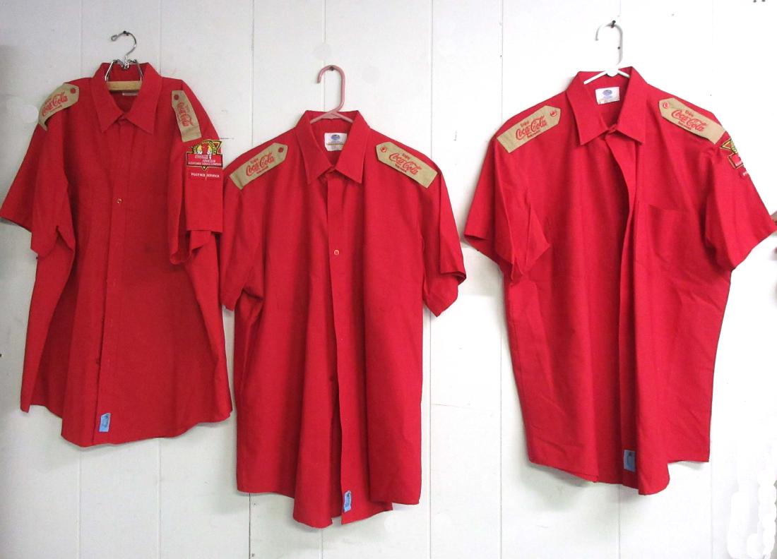 3 Coca Cola Uniform Shirts