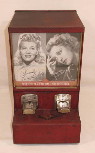 Coin Op Movie Star Card Machine