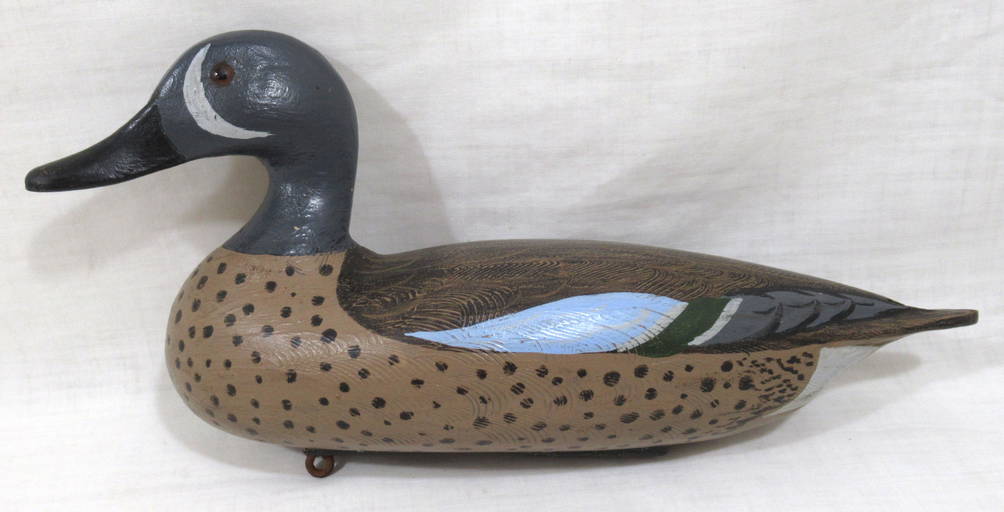 Charles Moore Blue Wing Teal Decoy With Perdew Weight