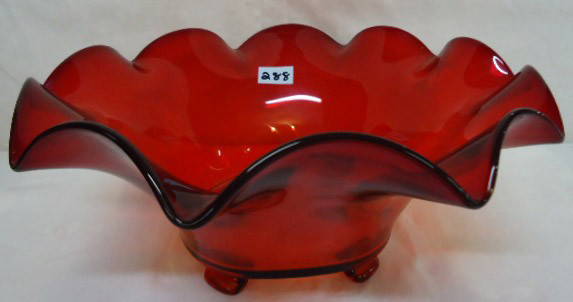 Red Footed Console Bowl