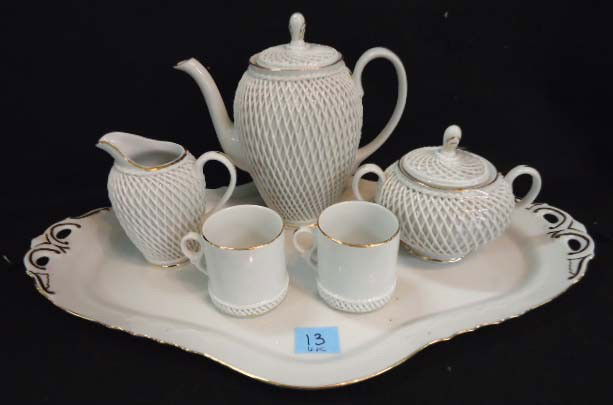 13: Romamerica 6 Pc. Porcelain Tea Service