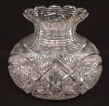 Libbey Brilliant Cut Glass Vase