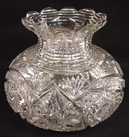 Large Brilliant Cut Glass Libbey Vase