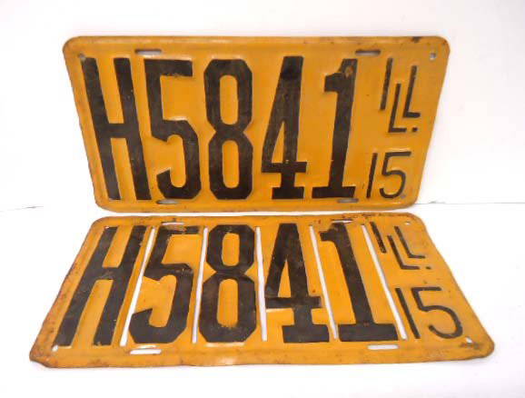 Pr 1915 Il License Plates