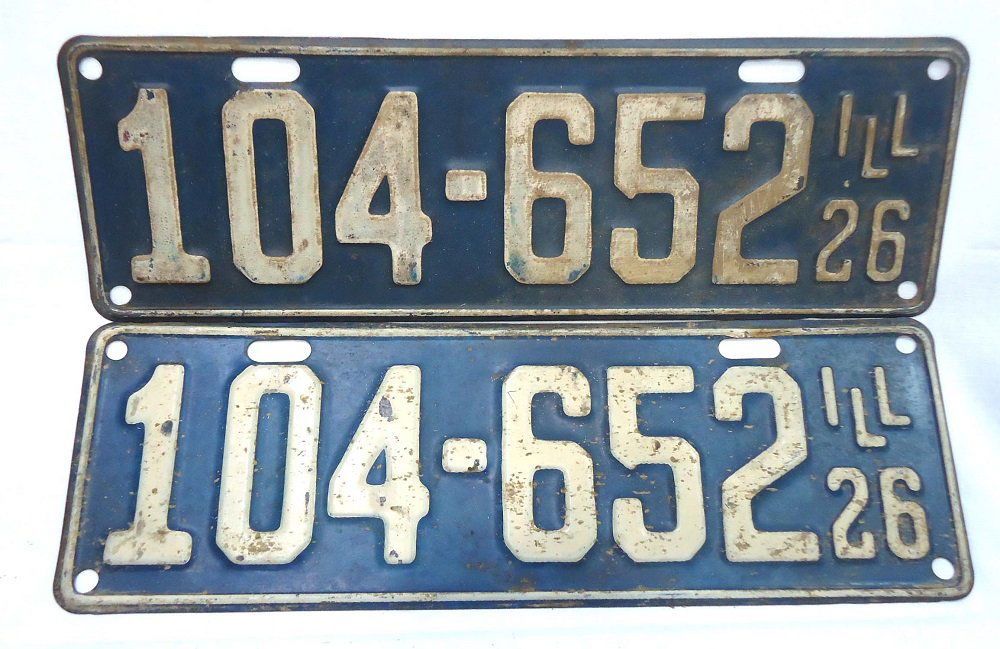Pr. 1926 Ill. License Plates