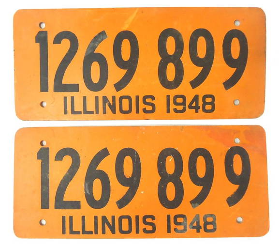 Pr. 1948 Ill. License Plates