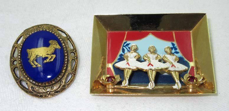 2 Quality Enameled Pins